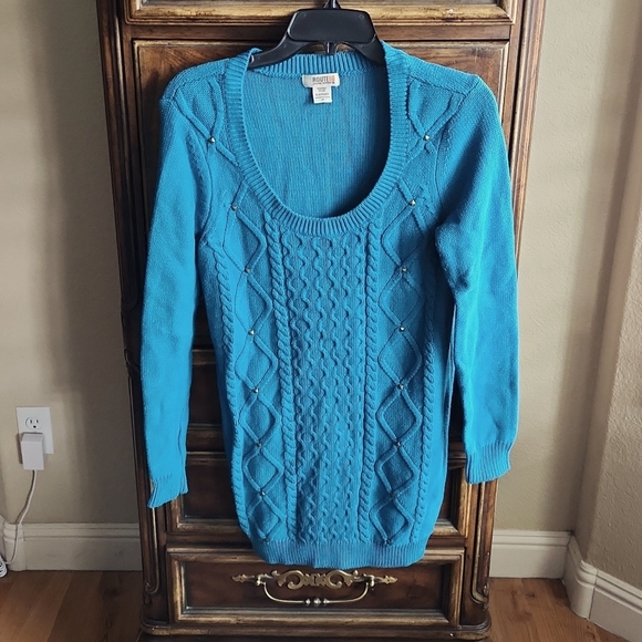 Route 66 | Sweaters | Route 66 Blue Long Sweater | Poshmark